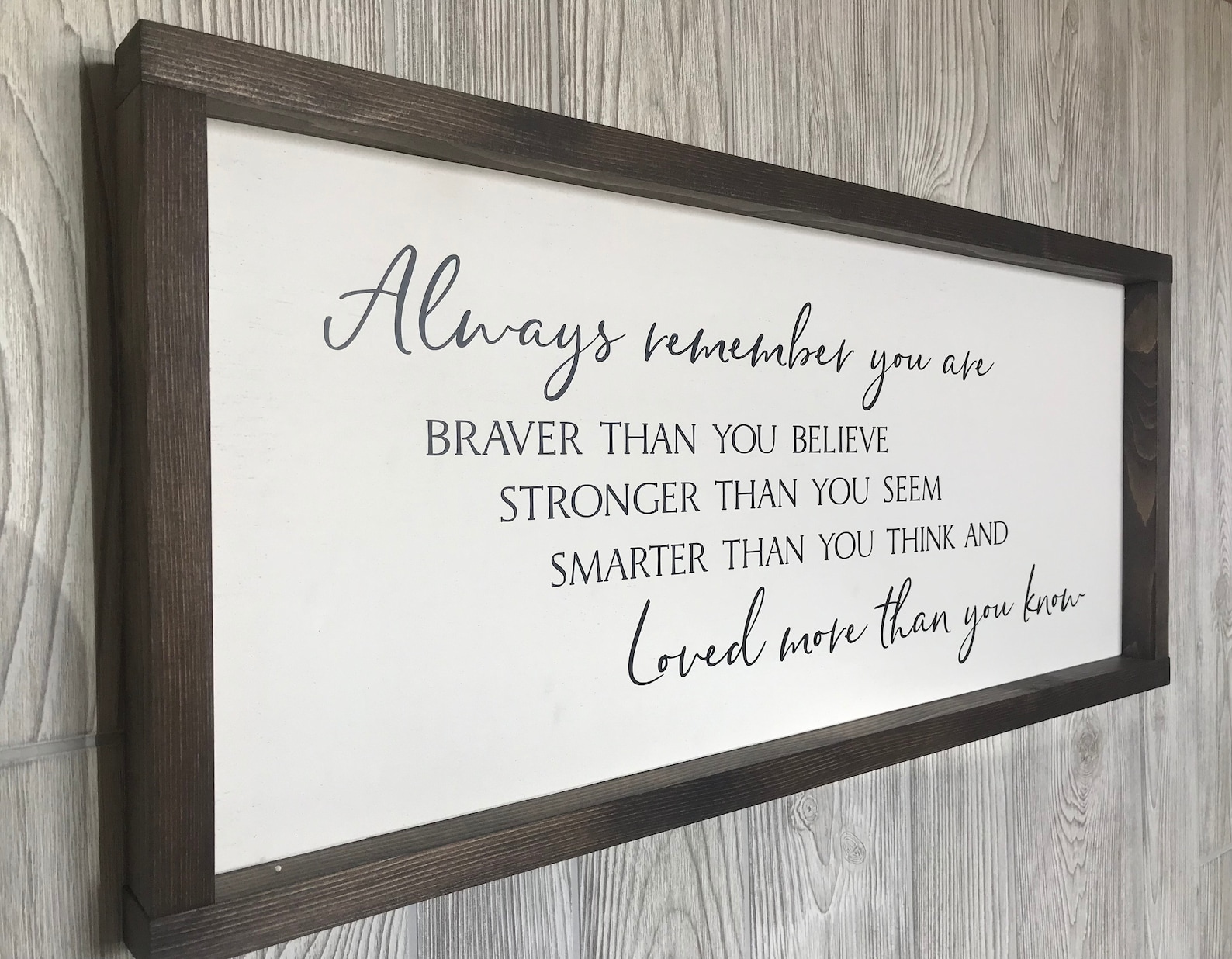 Always Remember You Are Braver, Wall Art, Modern Farmhouse Sign, Framed ...