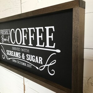 Freshly Boo'd Coffee, Farmhouse Sign, Halloween Decor, Home Decor ...