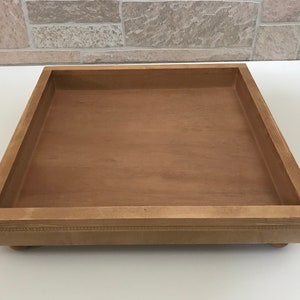 Handmade Wooden Tray, Square Centerpiece Box, Decorative Tray, Modern ...