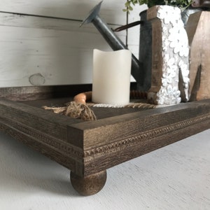 Handmade Wooden Wide Shallow Decorative Centerpiece Tray - Etsy