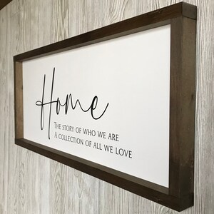 Framed Wooden Home Sign: Modern Farmhouse Wall Decor - Etsy