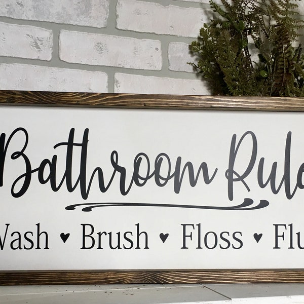 Rustic Bathroom Signs - Etsy