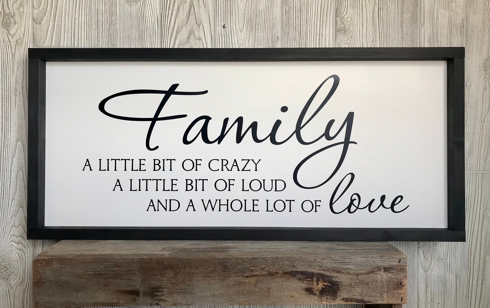 Family Crazy Loud Love Wall Art Modern Farmhouse Sign - Etsy