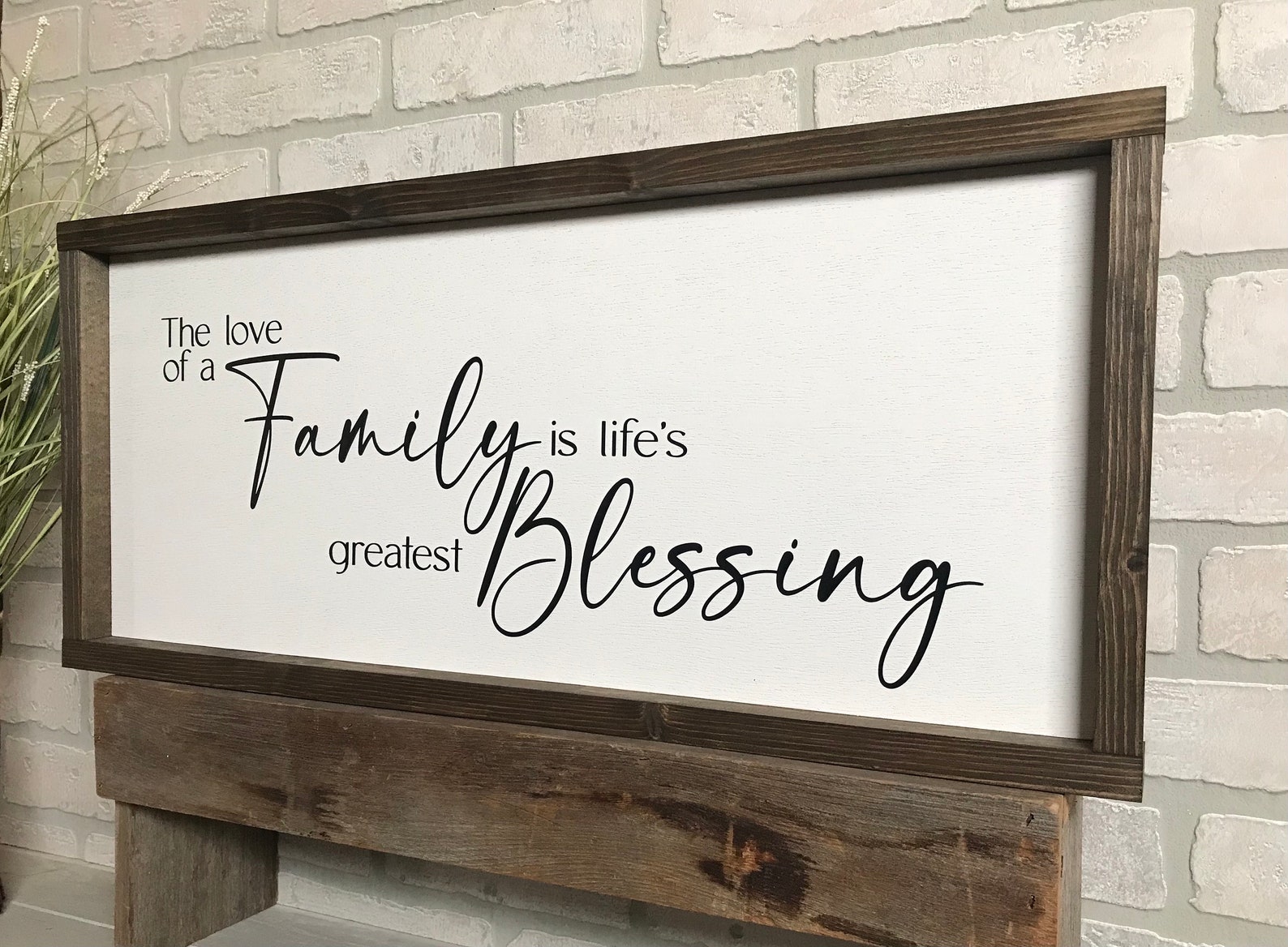 Family Blessing Wooden Sign: Modern Farmhouse Wall Decor - Etsy