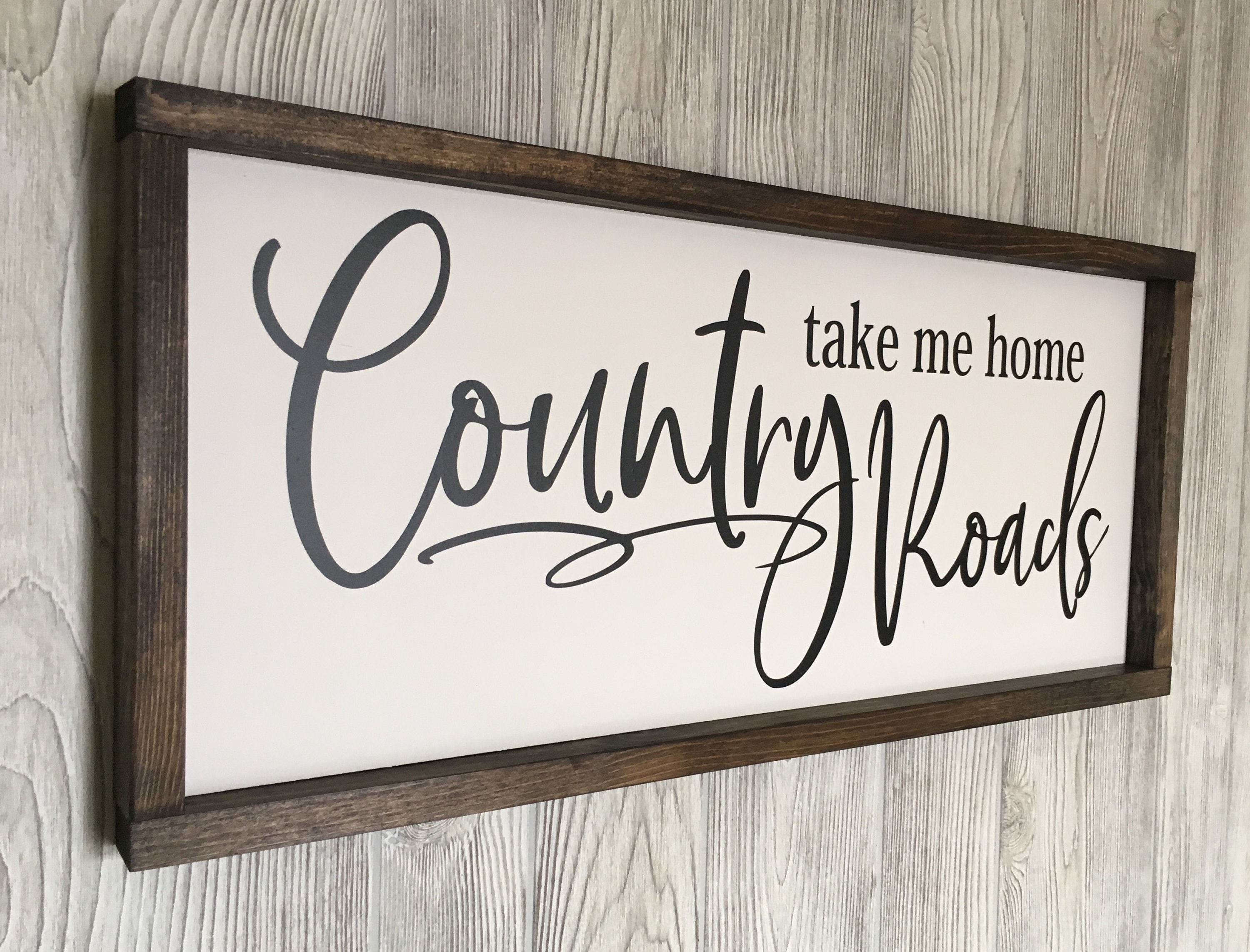 Take Me Home Country Roads Farmhouse Sign Rustic Country | Etsy