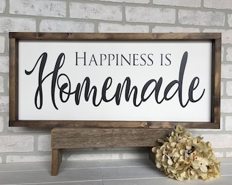 Happiness is Homemade Sign | Etsy