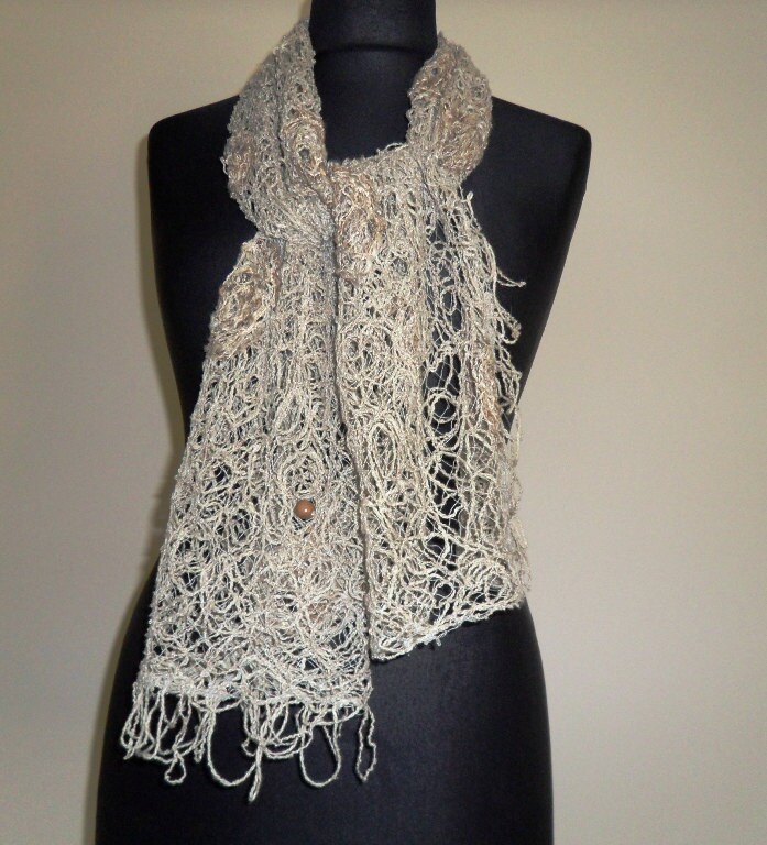 Linen Scarf Plaid Mesh Scarf Linen - Large and Wide but Light and Airy ...