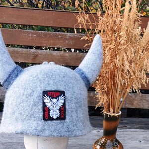 Viking Wool Hat With Horns Viking, Phrygian Cap, Scythian Hat, Medieval ...