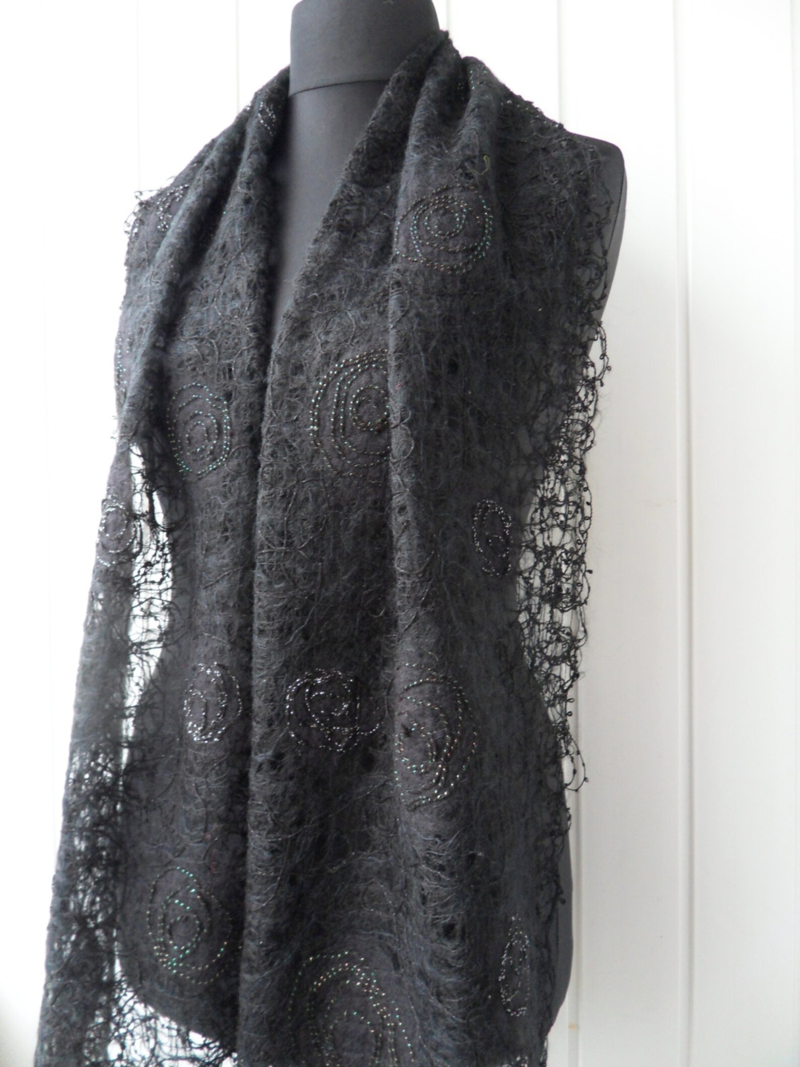 Black Lace Shawl Lace Cover up Wedding Lace Cover up Evening - Etsy