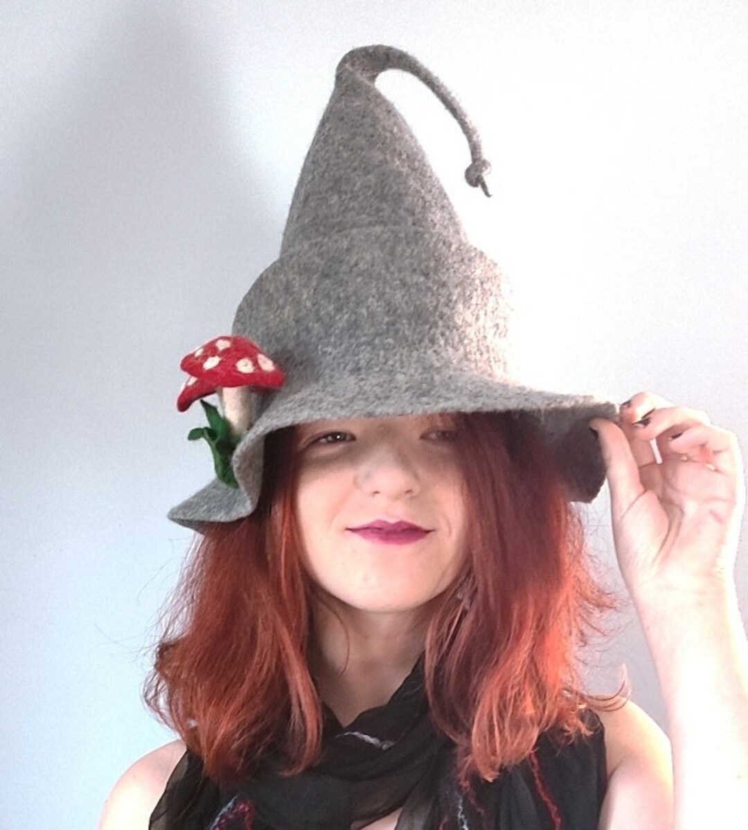 Felted Wizard Hat,witch Hat, Festival Headwear, Halloween Witch Hat Fun ...
