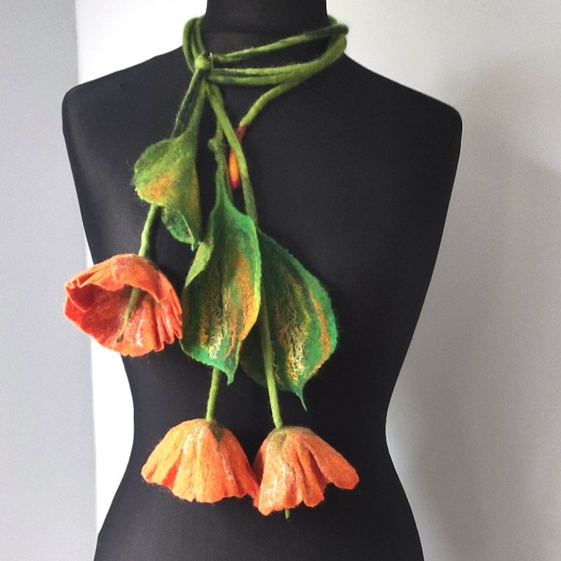 Felt Scarf - Etsy
