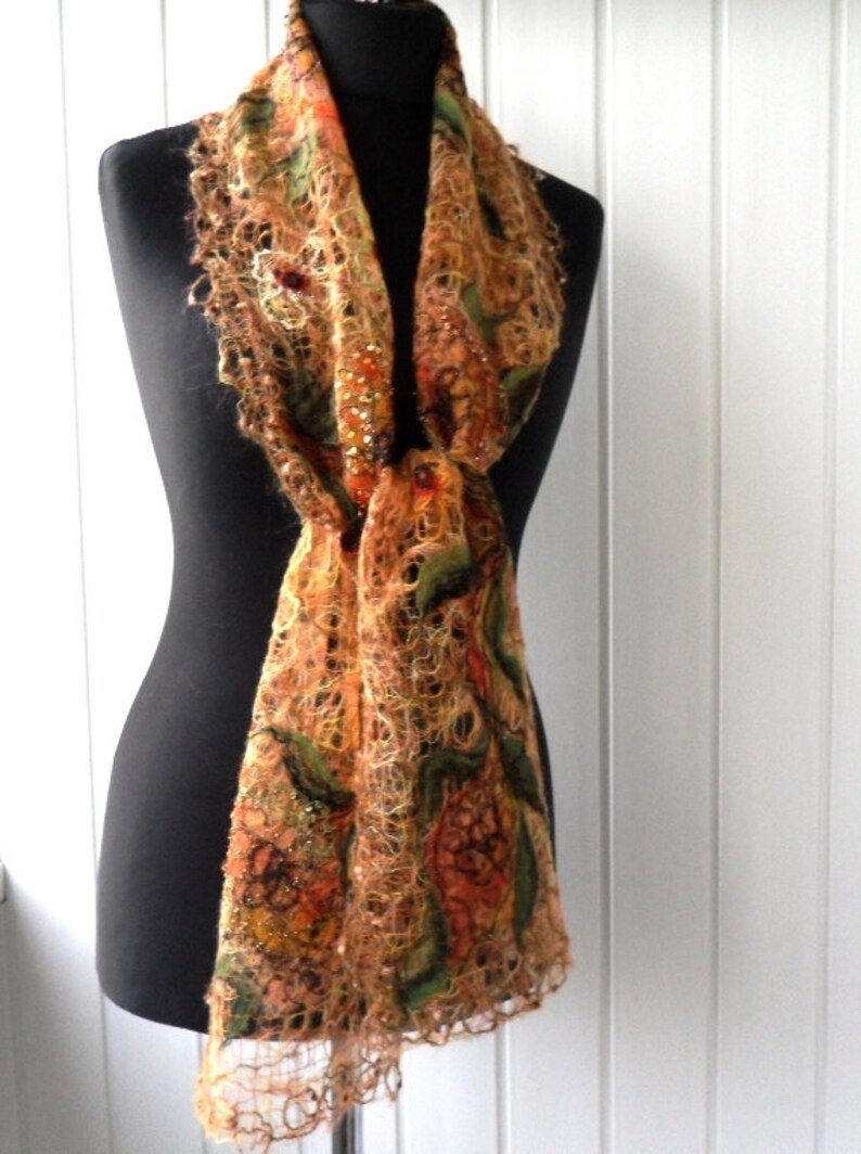 Handmade shawl Yellow orange openwork shawl for women | Etsy