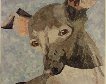 Brittany Handmade Original Cut Paper Collage Dog Art - Etsy