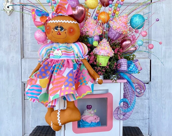 Sweet Themed Gingerbread Doll Centerpiece Candy Land Decor - Etsy