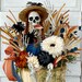 Halloween Skeleton Floral Arrangement, Halloween Centerpiece, Skeleton ...
