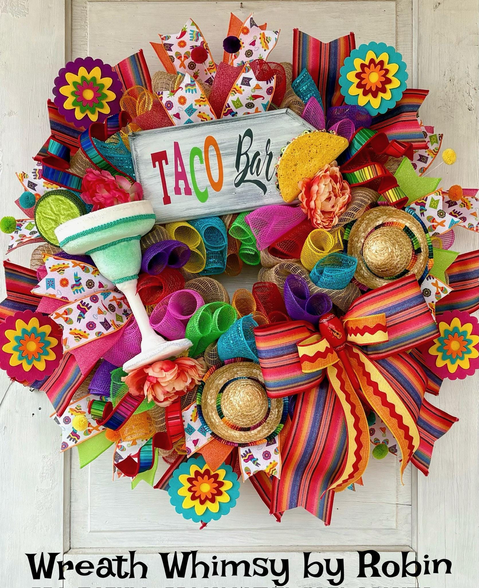 Cinco De Mayo Wreath, Fiesta Wreath, Taco Tuesday Wreath, Mexican ...