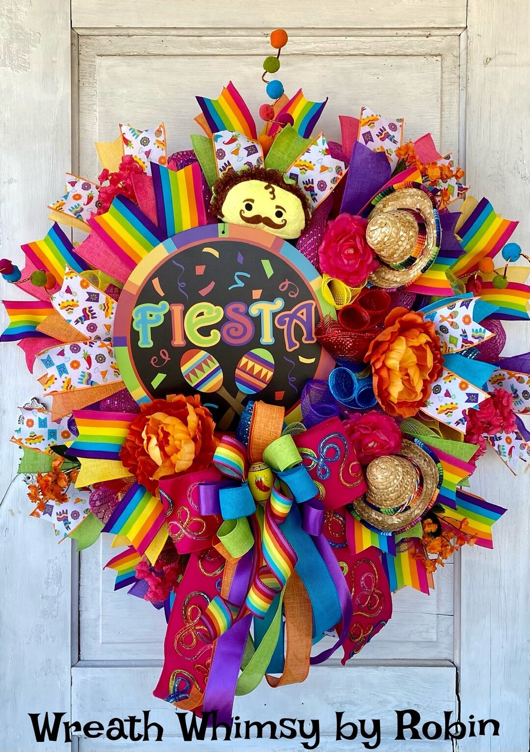 Cinco De Mayo Wreath Fiesta Wreath Mexican Wreath San - Etsy