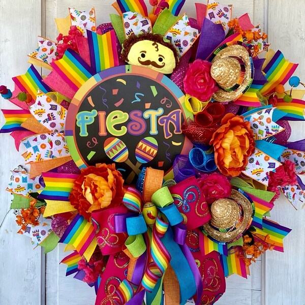 Fiesta Wreath - Etsy