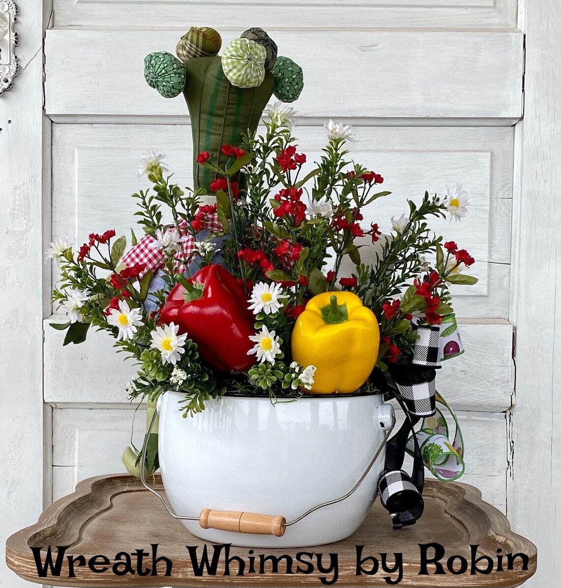 Farmhouse Centerpiece Veggie Table Arrangement Kitchen - Etsy