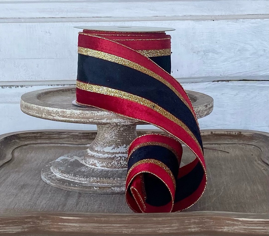 Designer Ribbon Holiday Ribbon 4 Inch Wired Ribbon 10 - Etsy
