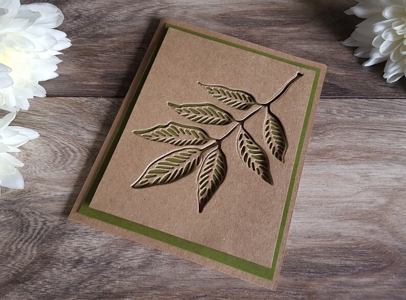 Note Card leaf - Etsy