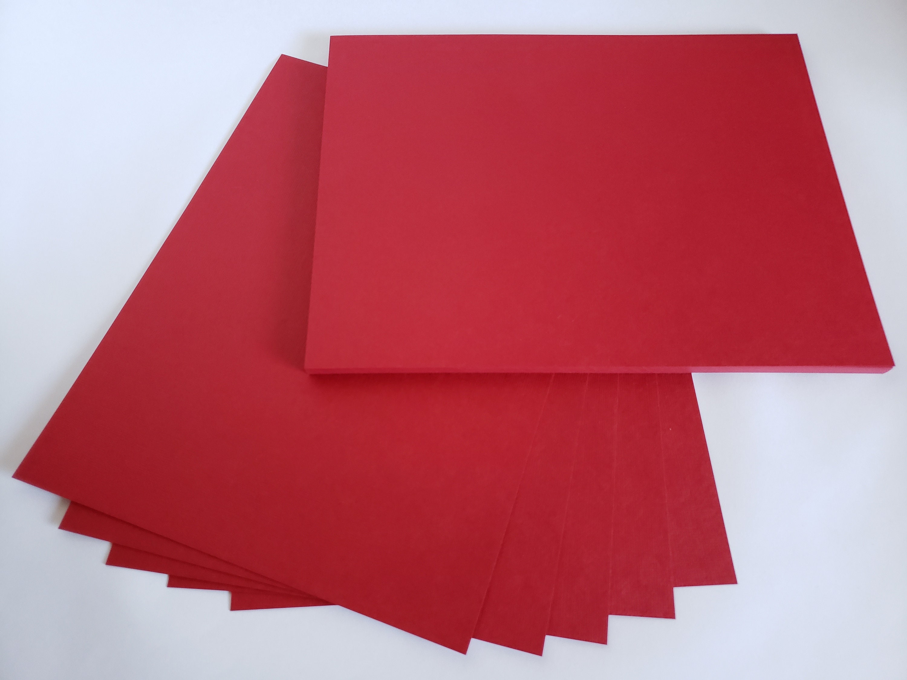 Red Cardstock 80, Textured Cardstock, Pack of 25 Sheets, Scrapbooking ...