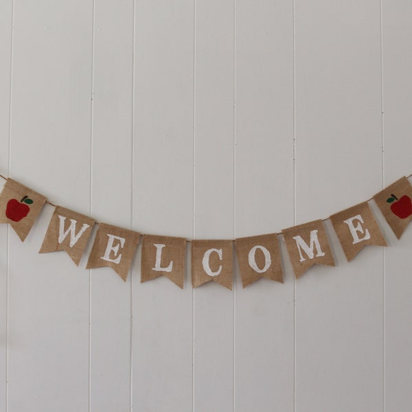 Burlap Welcome Sign - Etsy