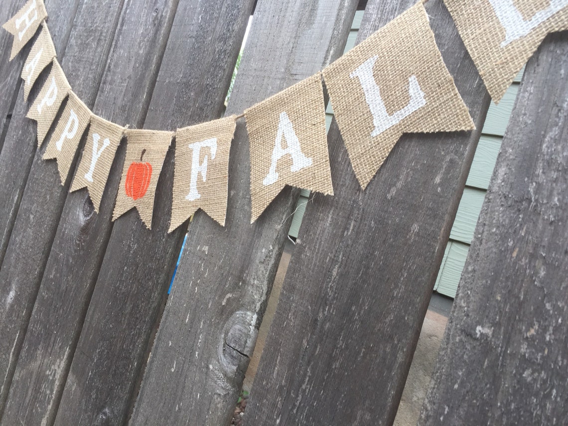 Happy Fall Banner Fall Decor Autumn Garland Thanksgiving - Etsy