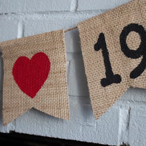 Date Sign, Burlap Banner, Wedding Date Elopement Sign, Engagement ...