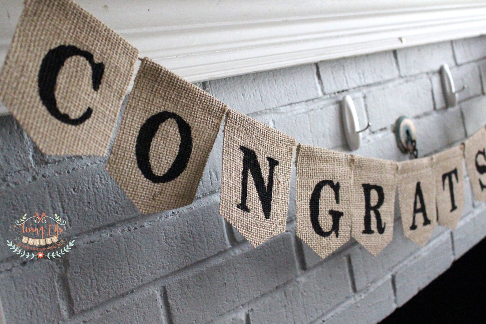 Graduation Banner Congrats Grad Rustic Burlap Party Decor - Etsy
