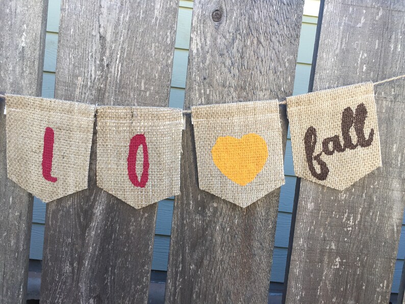 Burlap Banner Fall Hello Fall Banner Happy Fall Autumn - Etsy