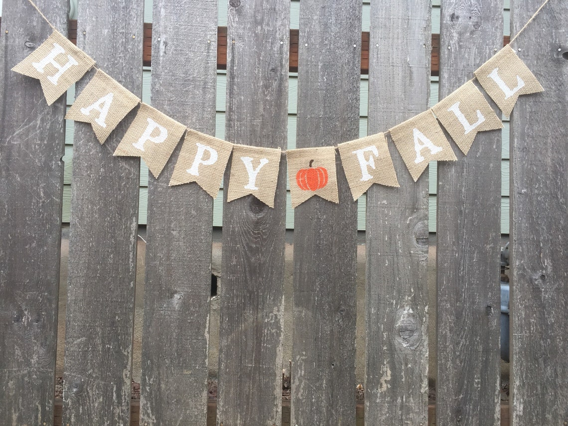Happy Fall Banner Fall Decor Autumn Garland Thanksgiving - Etsy