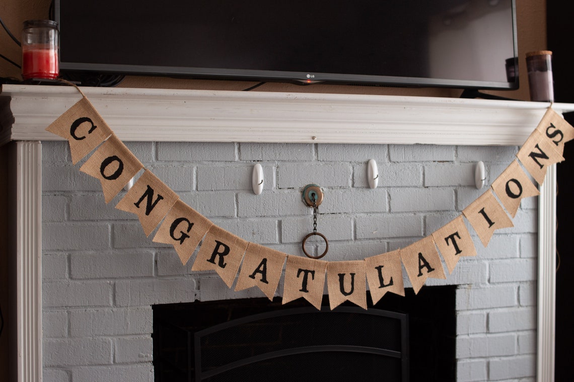 Congratulations Banners Party Sign Custom and Personalized | Etsy