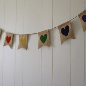 Rainbow Banner, Pride, Classroom, LGBTQ, Burlap Banner, Party Decor ...