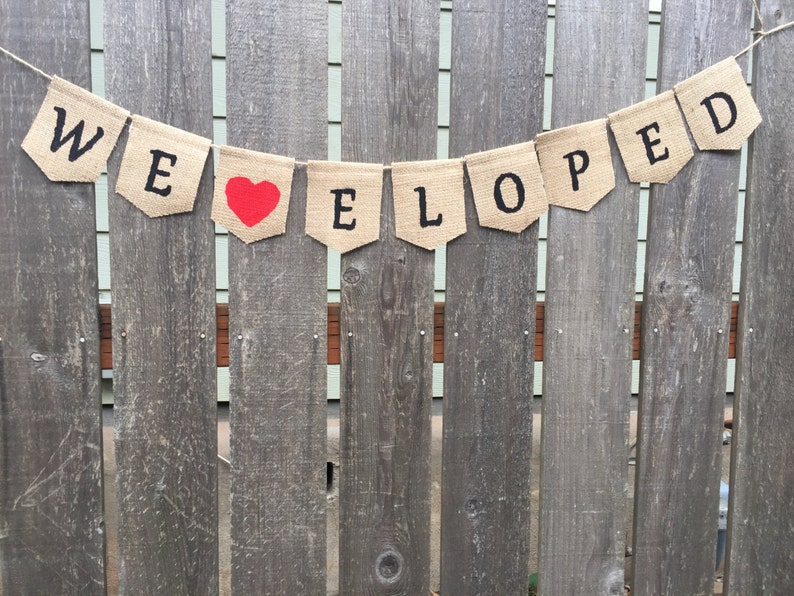 We Eloped Sign Elopement Sign Backdrop Wedding Party Just - Etsy