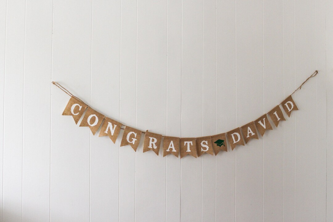 Congratulations Graduation Banner, Congrats Grad, Party Bunting, Custom ...