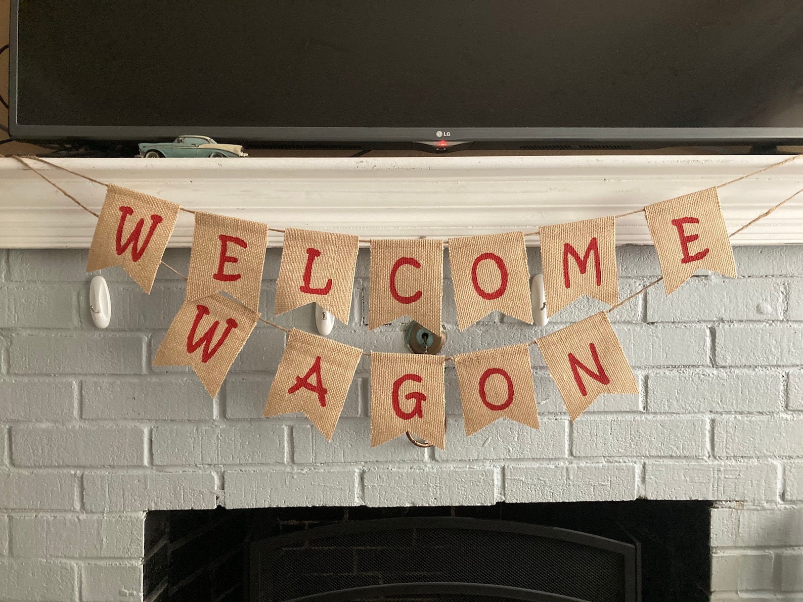 Welcome Wagon Burlap Sign Birthday Banner Party Banner Sign - Etsy
