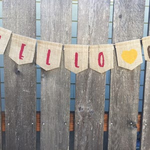 Burlap Banner Fall, Hello Fall Banner, Happy Fall, Autumn Decorations ...