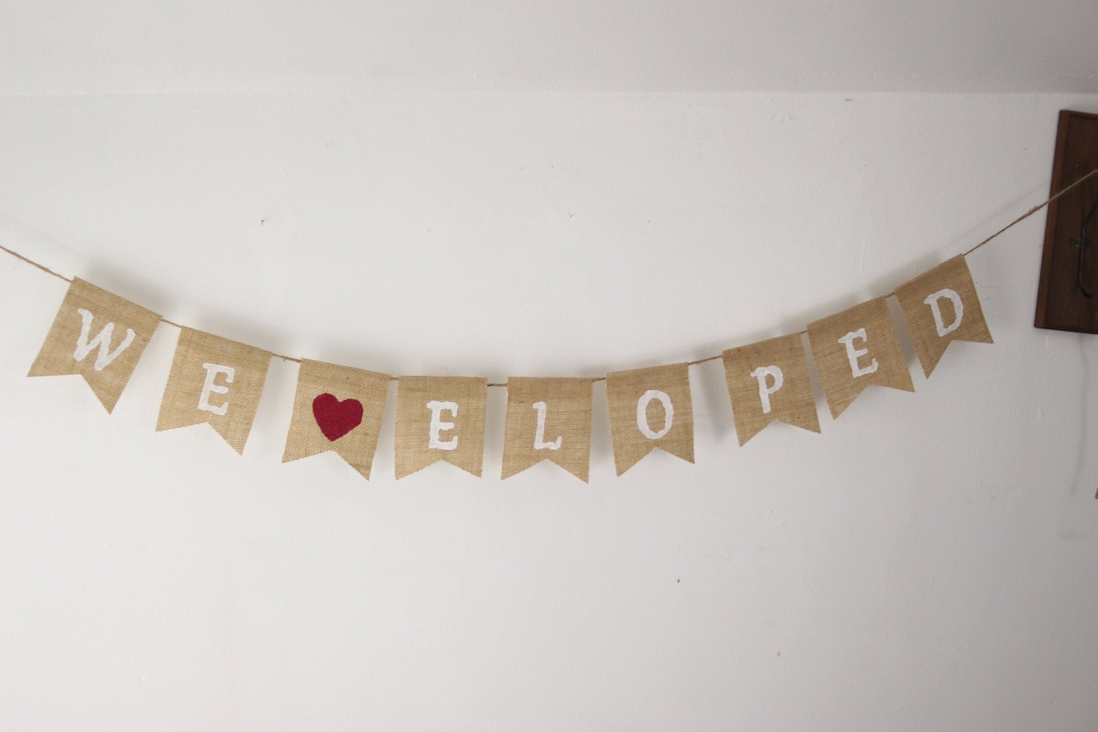 Wedding Sign Burlap Banner Elopement Sign Elopement Party | Etsy