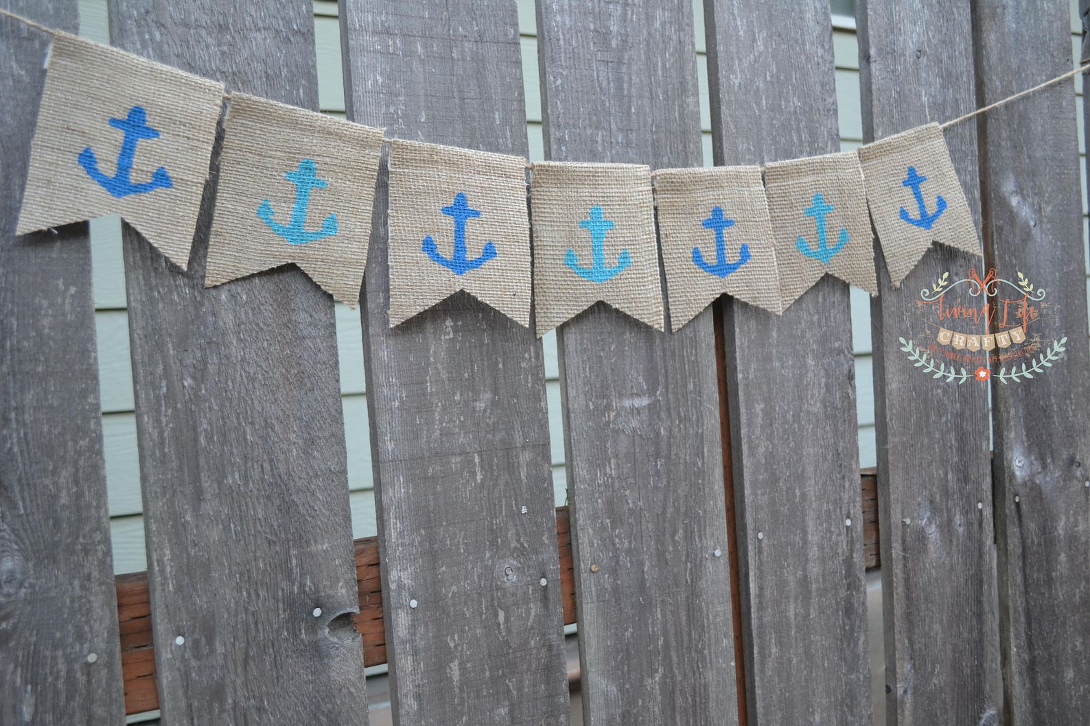 Nautical Banner Anchor Anchor Sign Beach Burlap Banner | Etsy