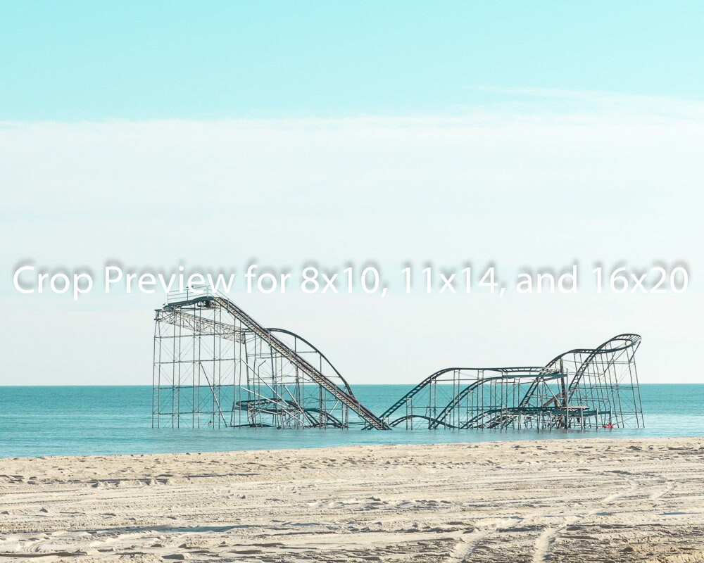 Jet Star Roller Coaster Photography Print After Hurricane Sandy Seaside ...