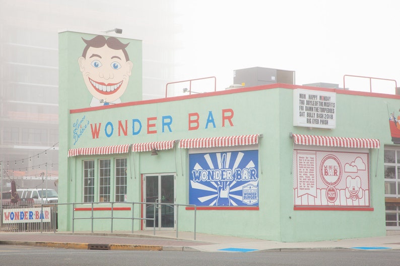 Wonder Bar on a Foggy Day, Asbury Park Photo Print, New Jersey Shore ...