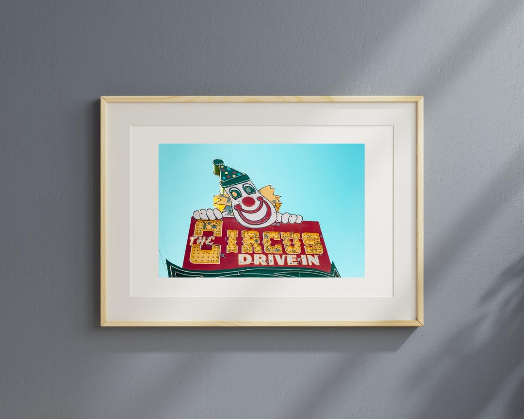 Circus Drive-in Retro Restaurant Sign, Wall New Jersey, Kids Bedroom ...