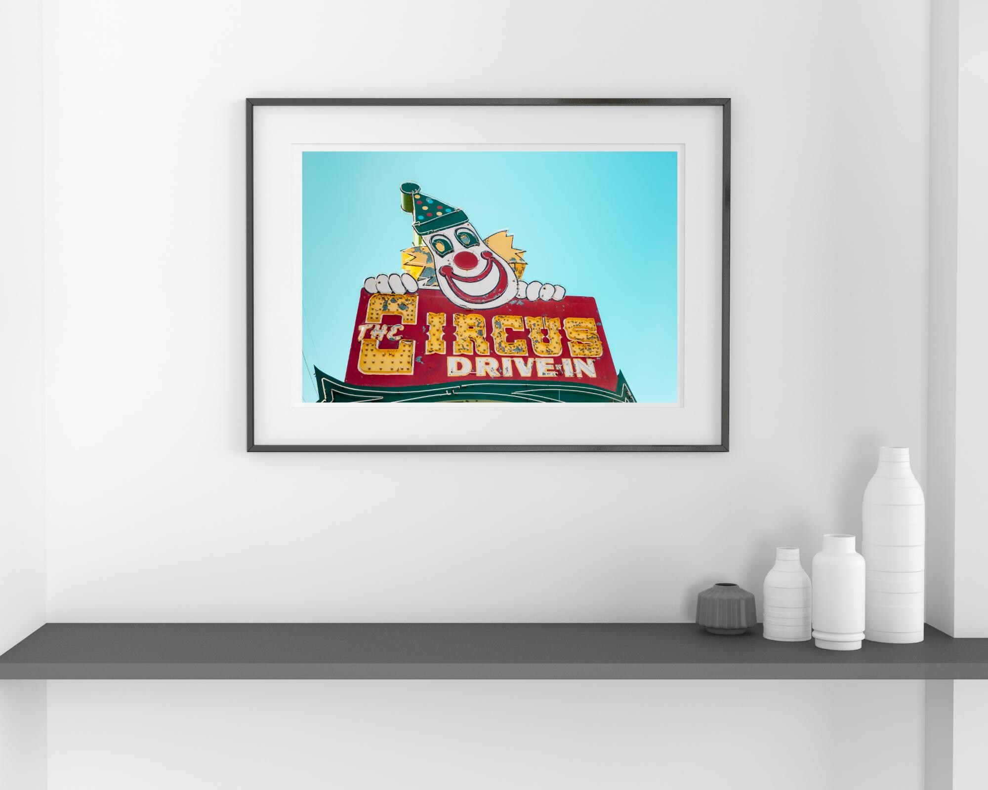Circus Drive-in Retro Restaurant Sign, Wall New Jersey, Kids Bedroom ...