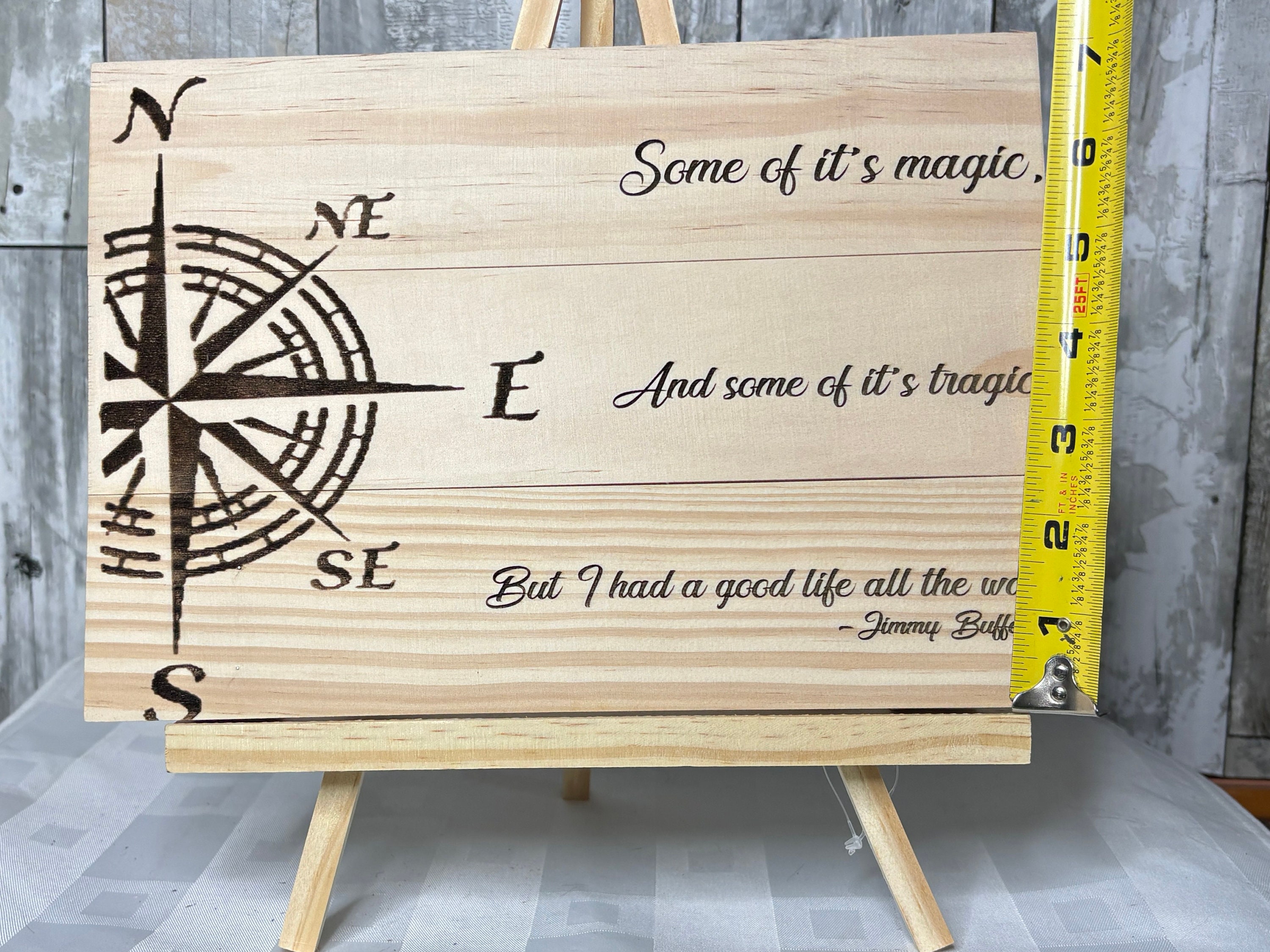 Jimmy Buffett Nautical Pine Board: Laser Engraved Parrot Head Decor - Etsy