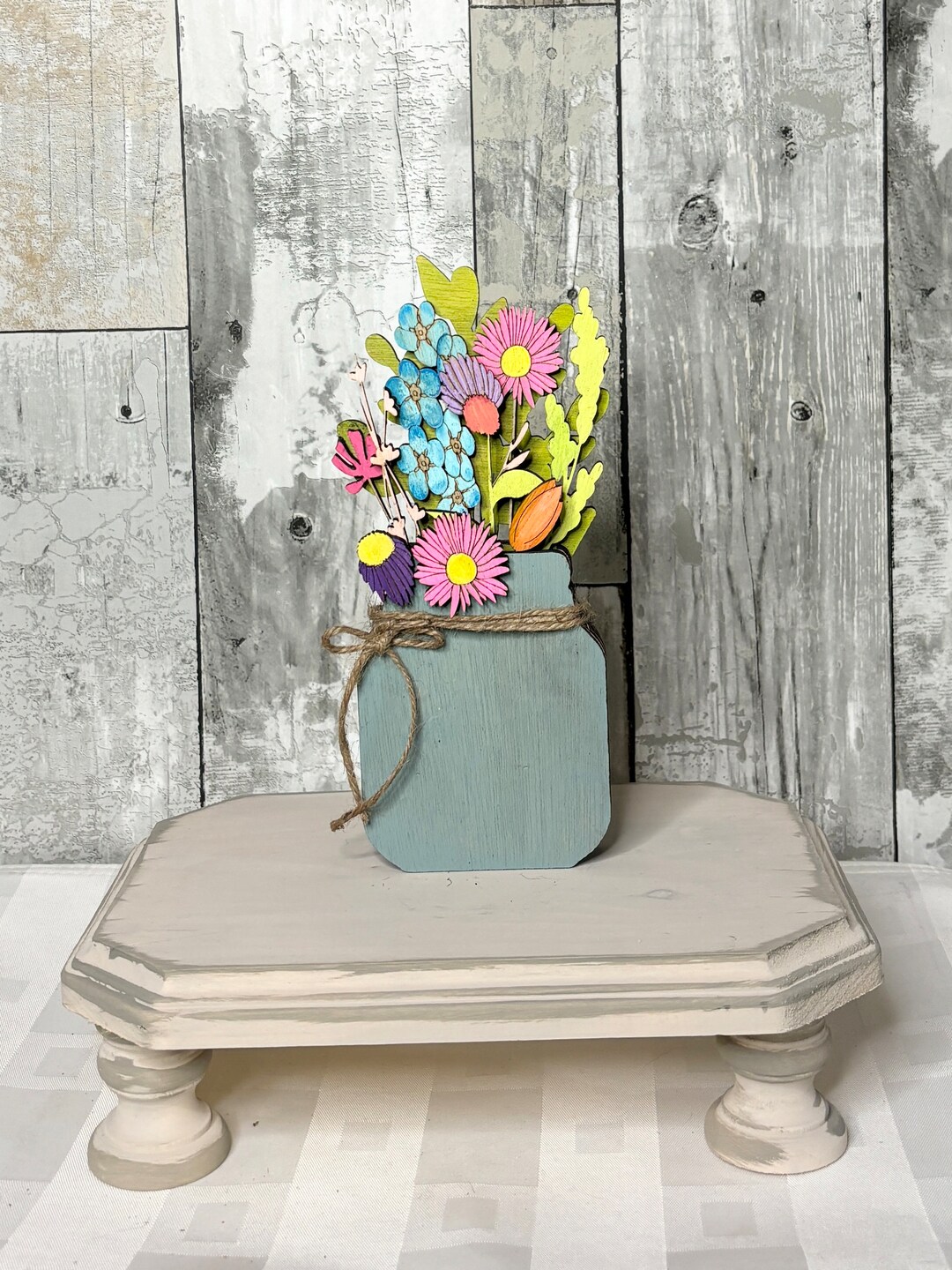 Wild Flowers, Wild Flowers Mason Jar, Wood Craft Flowers - Etsy