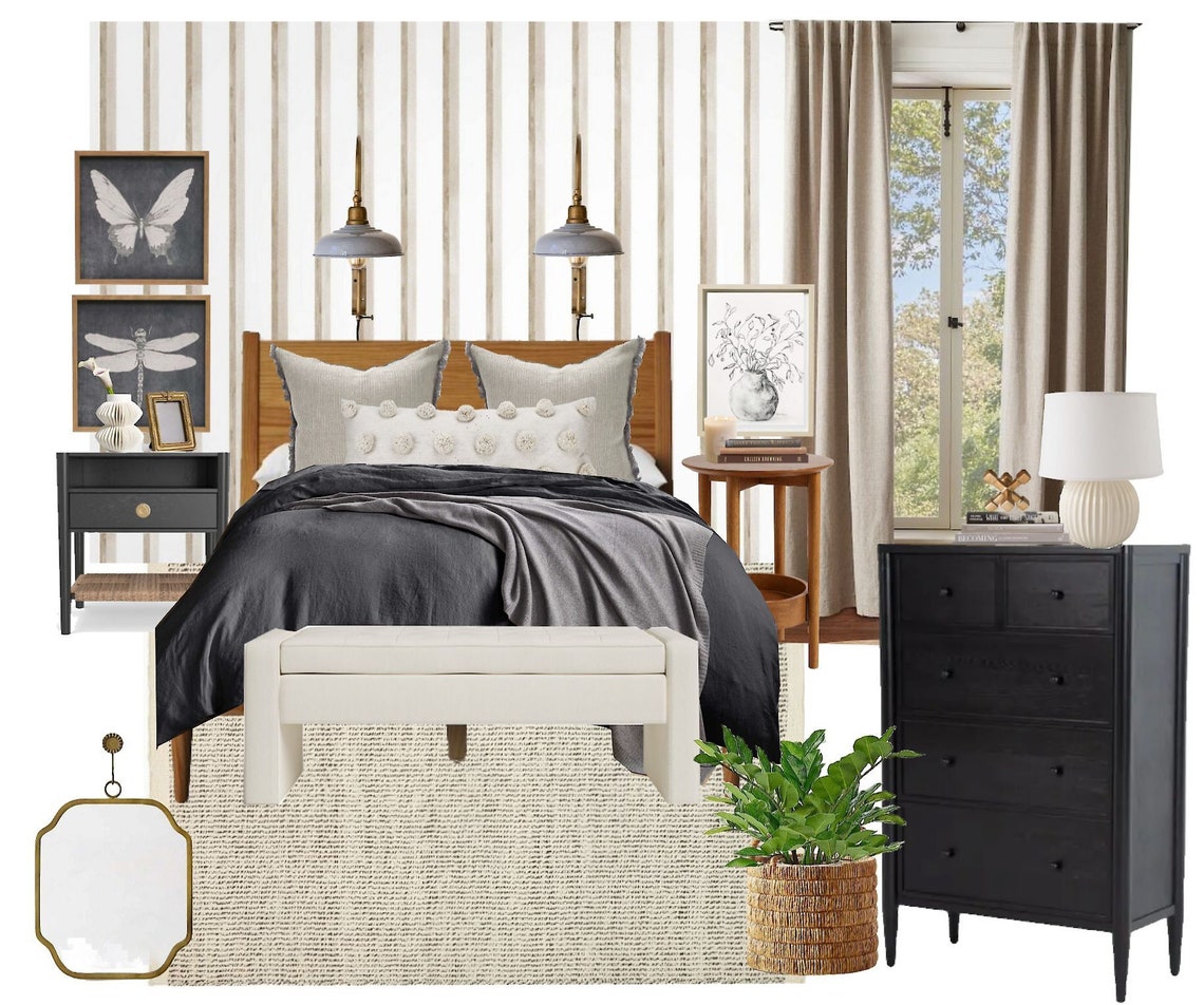 PRE-MADE Charming Design for Your Primary or Guest Bedroom, Shoppable ...