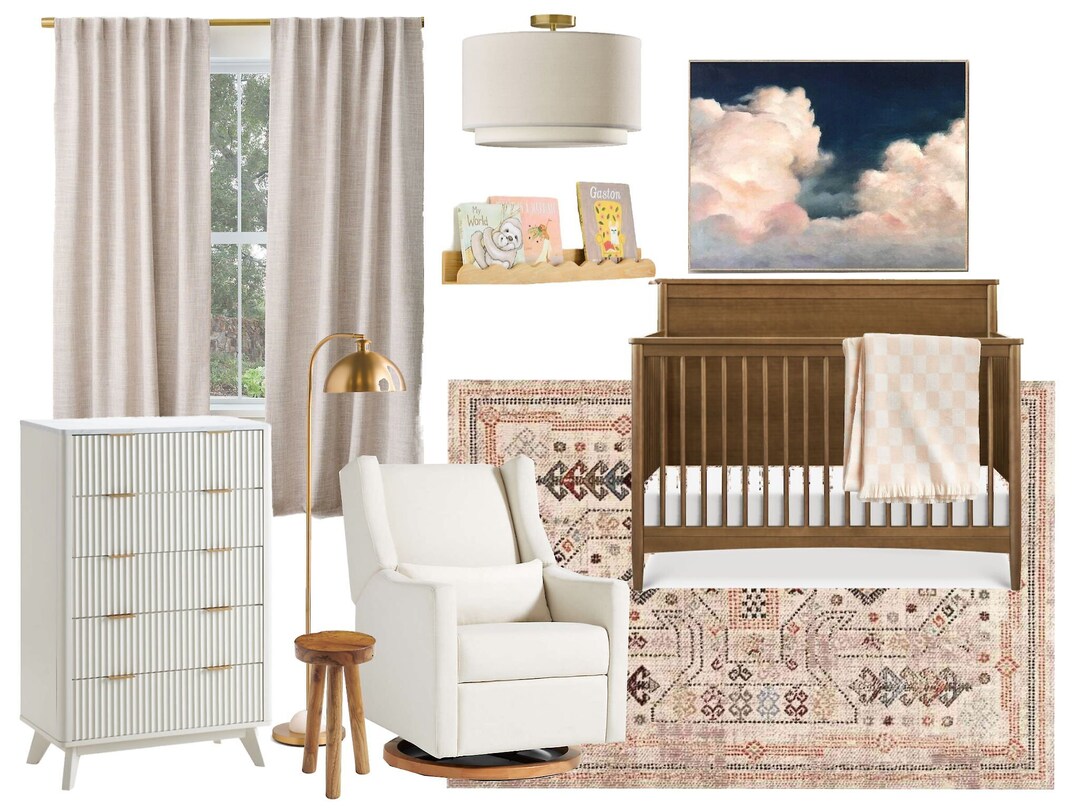 Pre-made Modern Nursery Design With Shoppable Links - Etsy