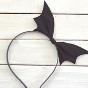 Black Bat Headband // Gothic Headband // Bat Wing Headband // Bat Bow ...
