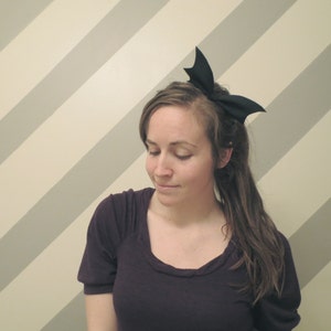 Black Bat Headband // Gothic Headband // Bat Wing Headband // Bat Bow ...